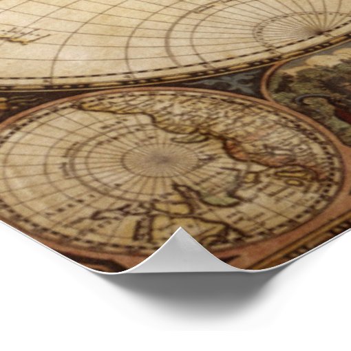 Vintage Map Poster | Zazzle