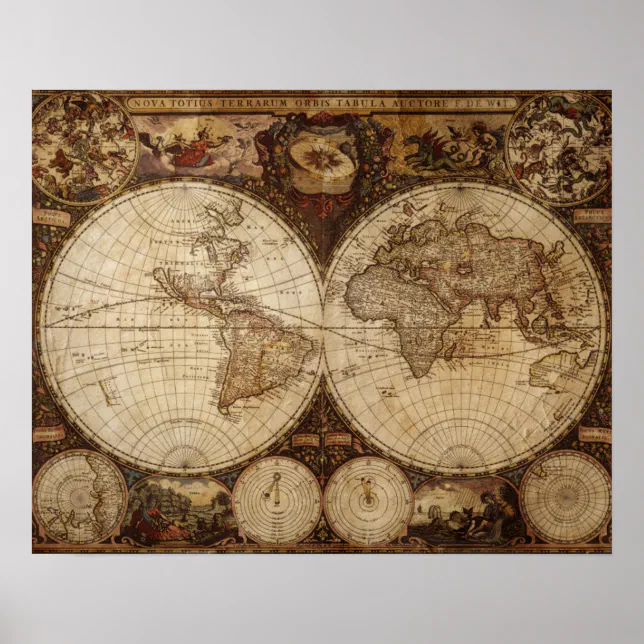 Vintage Map Poster | Zazzle