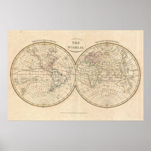 Vintage Map Print | Zazzle