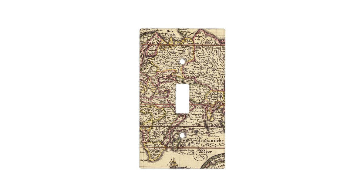 Vintage Map Print Light Switch Cover | Zazzle