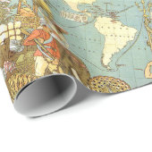 Vintage Map Print Wrapping Paper | Zazzle