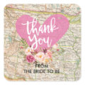 Vintage Map Thank You Sticker | Zazzle