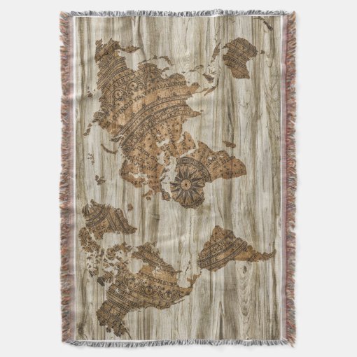 Vintage Map Throw Blanket | Zazzle