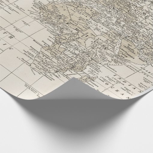 Vintage Map Wrapping Paper | Zazzle