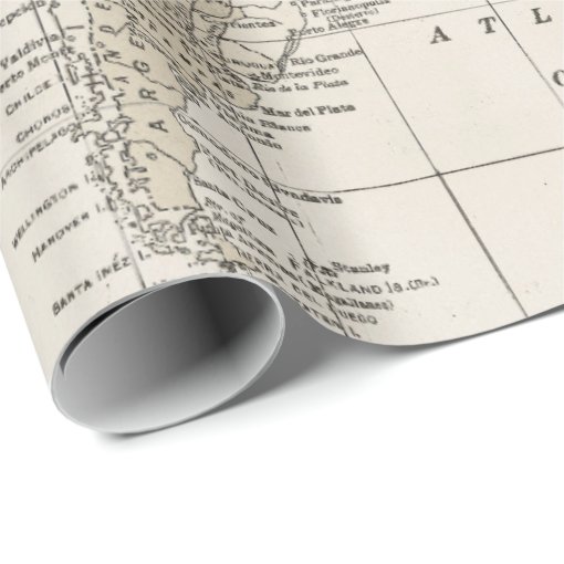Vintage Map Wrapping Paper | Zazzle