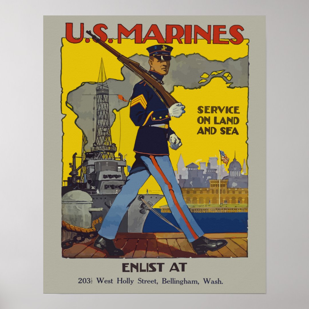 Vintage Marine Recruitment Poster | Zazzle