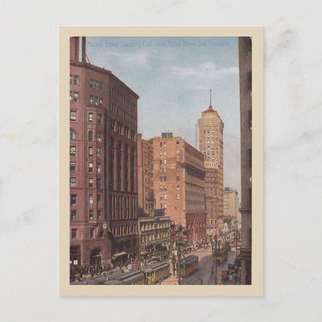 Vintage Market Street, San Francisco Travel Postcard | Zazzle