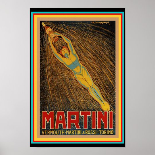 Vintage Martini & Rossi Art Deco Poster | Zazzle.com
