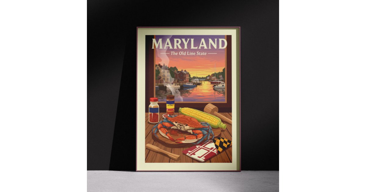 Vintage Maryland Poster | Zazzle