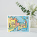 Vintage Massachusetts Cities Map Postcard | Zazzle