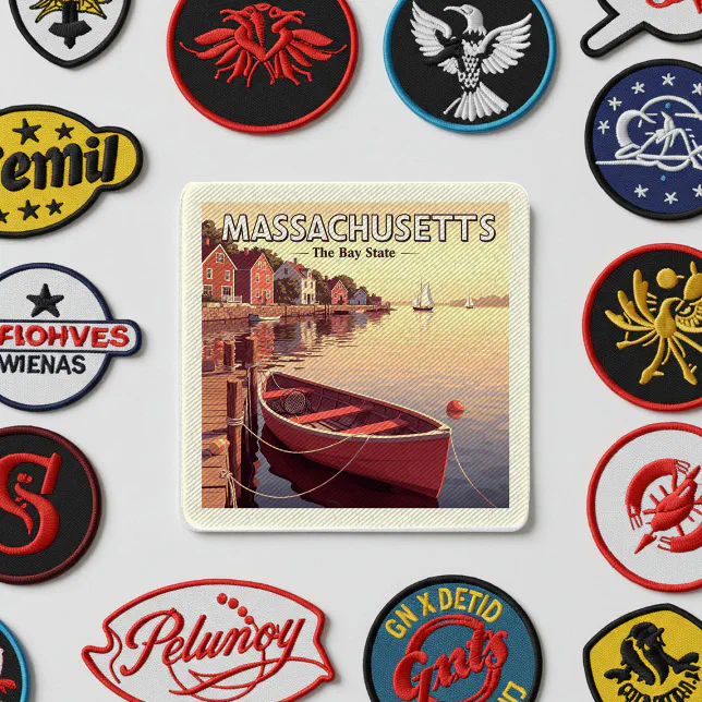 Vintage Massachusetts Patch | Zazzle