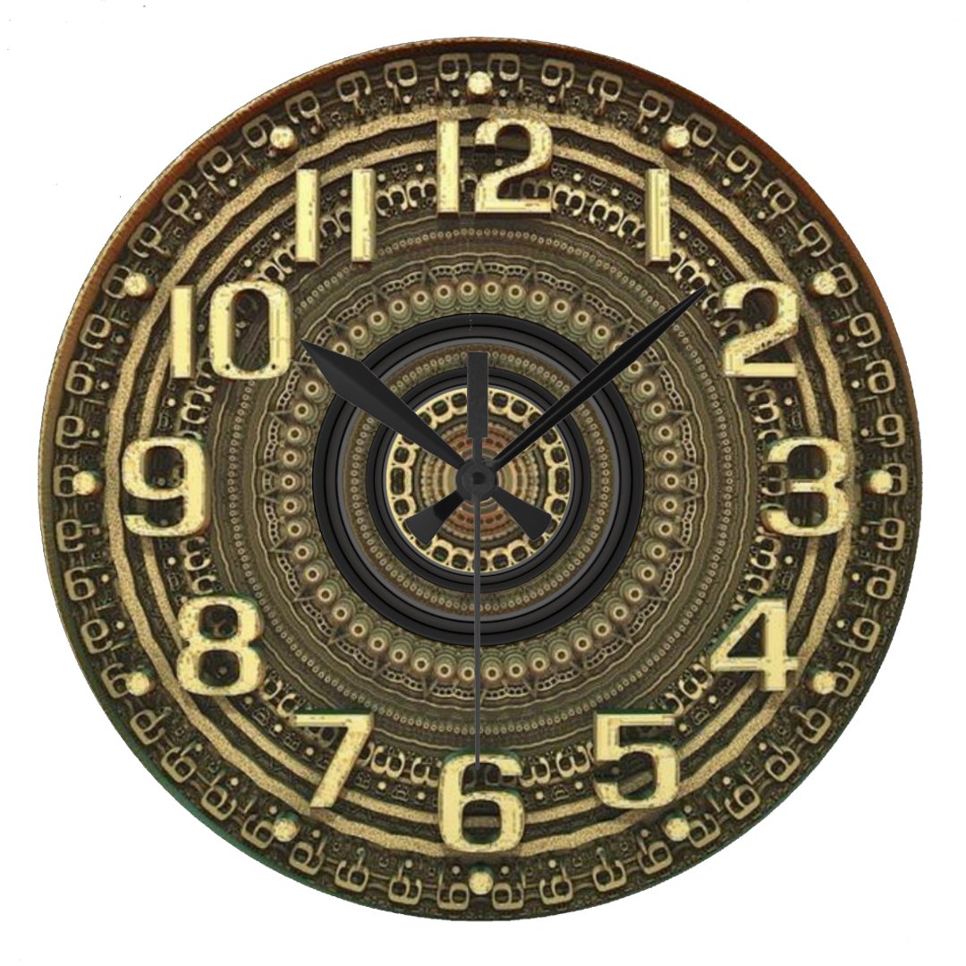 Vintage Mechanical Face Large Clock | Zazzle