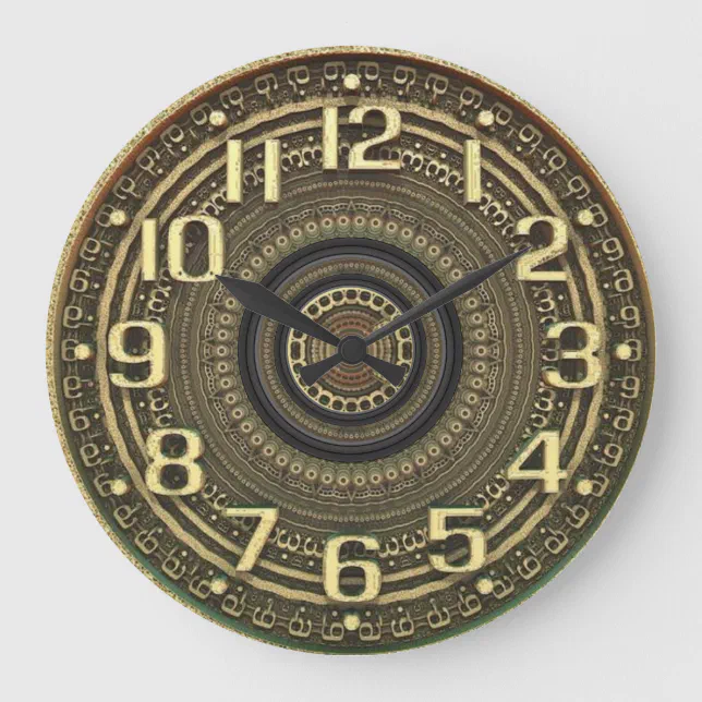 Vintage Mechanical Face Large Clock | Zazzle