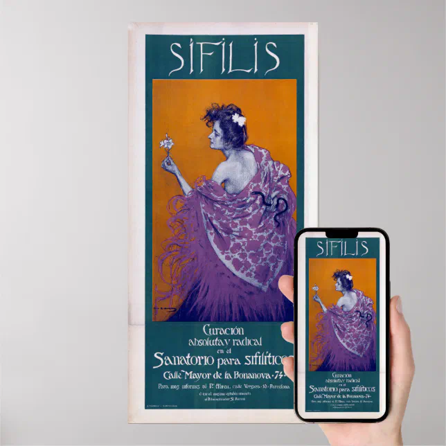 Vintage Medical Syphilis Disease Poster | Zazzle