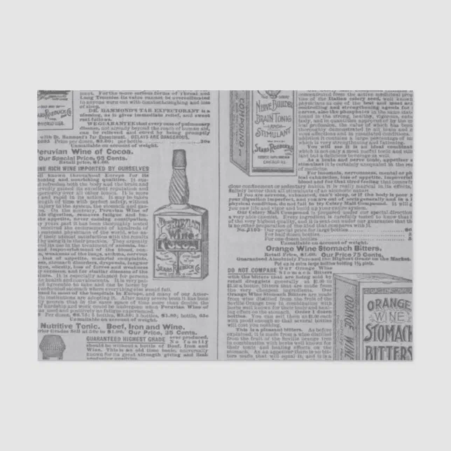 Vintage Medicine Advertisement Tissue Paper | Zazzle