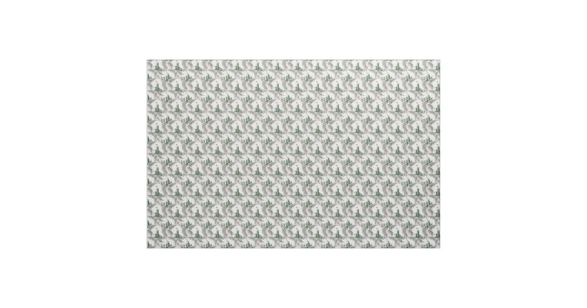 Vintage Medieval Castles Pattern Fabric | Zazzle