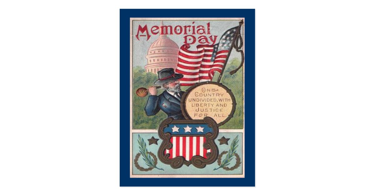 Vintage Memorial Day - One Country, ZSSG Postcard | Zazzle.com
