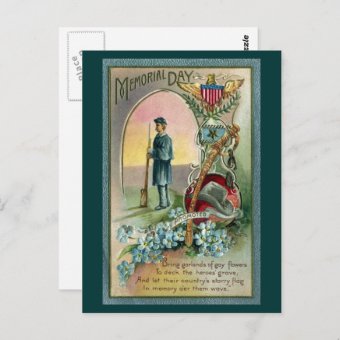 Vintage Memorial Day Tribute Postcard | Zazzle
