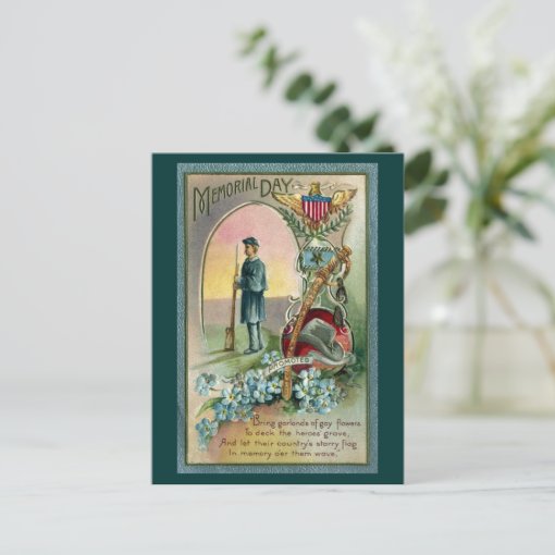 Vintage Memorial Day Tribute Postcard | Zazzle