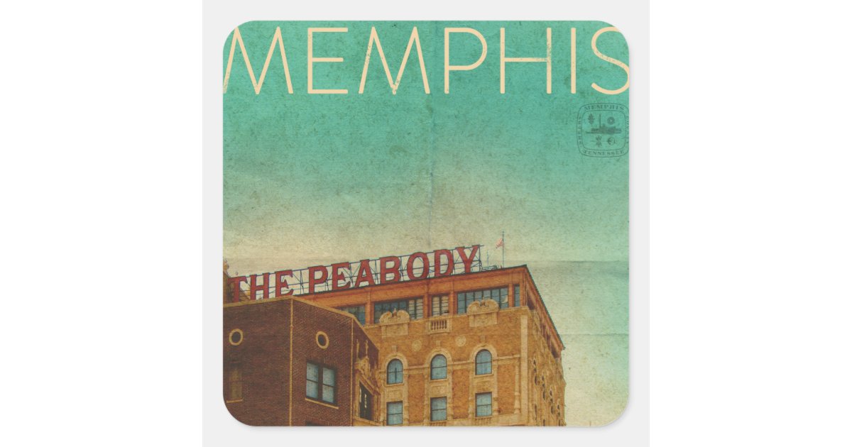 Vintage Memphis Square Stickers | Zazzle