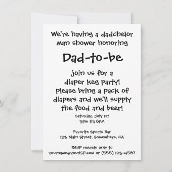 Vintage Men Baby Shower Dadchelor Party Invitation | Zazzle