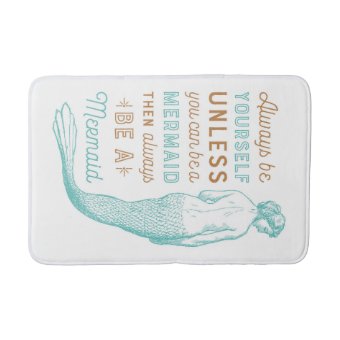 Vintage Mermaid Bath Mat | Zazzle