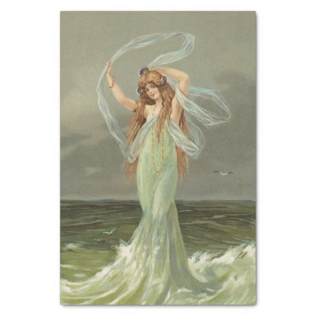 Vintage Mermaid Mermaids Decoupage Tissue Paper | Zazzle