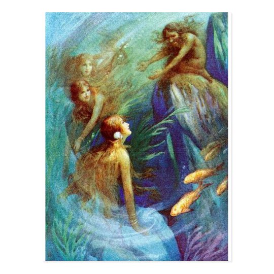 Vintage Mermaid Postcard | Zazzle.com