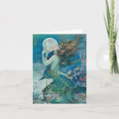 Vintage Mermaid with Pearl Note Card | Zazzle