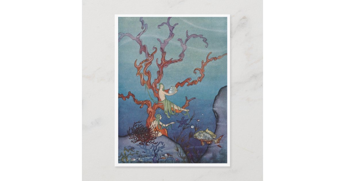 Vintage Mermaids The Sea Nymphs Postcard Zazzle