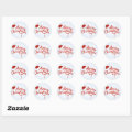 Vintage Merry Christmas Candy Classic Round Sticker | Zazzle