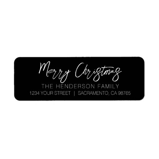 Vintage Merry Christmas Holiday Return Address Label | Zazzle