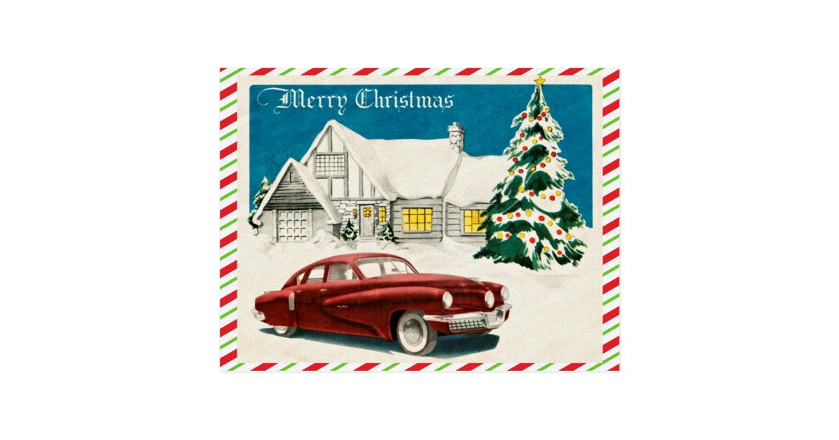 Vintage Merry Christmas Postcard | Zazzle.com