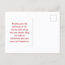 Vintage Merry Christmas Star Rudolph Holiday Postcard | Zazzle