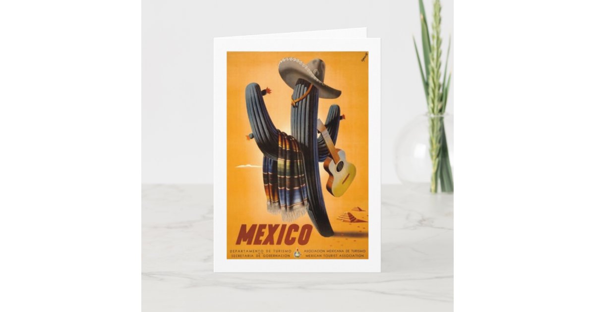 Vintage Mexico - Mexican Travel Tourism Advert Card | Zazzle