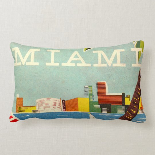 Vintage Miami Lumbar Pillow | Zazzle.com