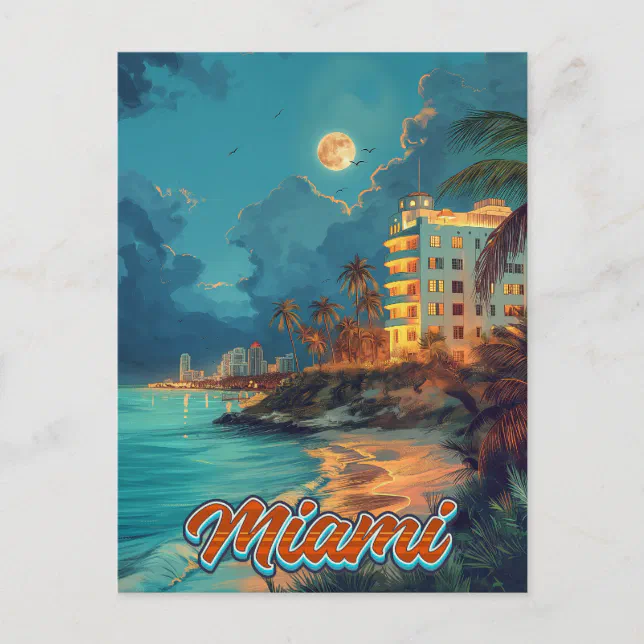 Vintage Miami Postcard | Zazzle