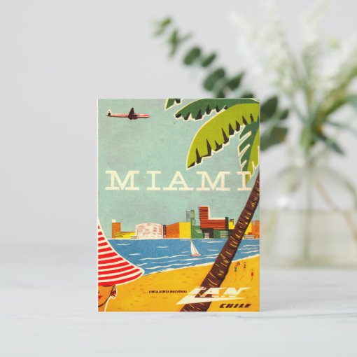 Vintage Miami Travel Postcard | Zazzle