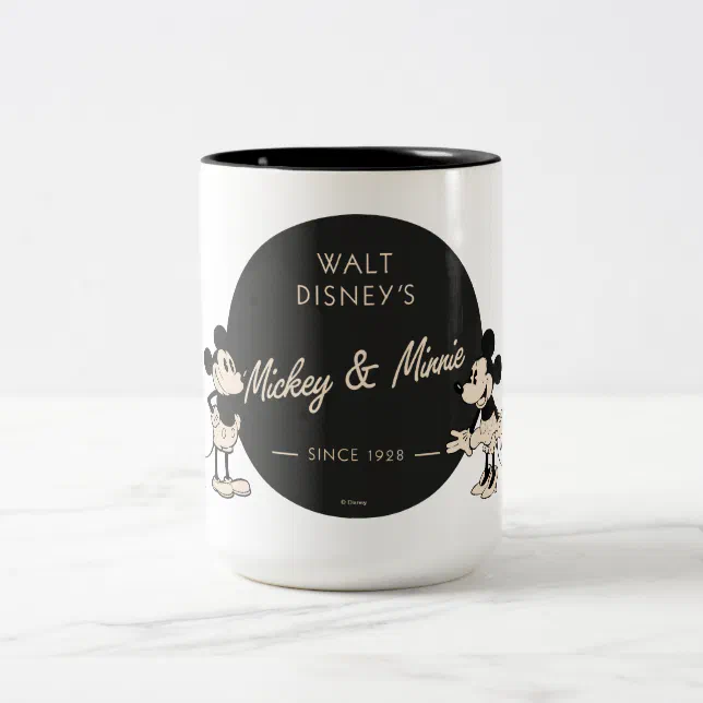 Vintage Mickey & Minnie Two-Tone Coffee Mug | Zazzle