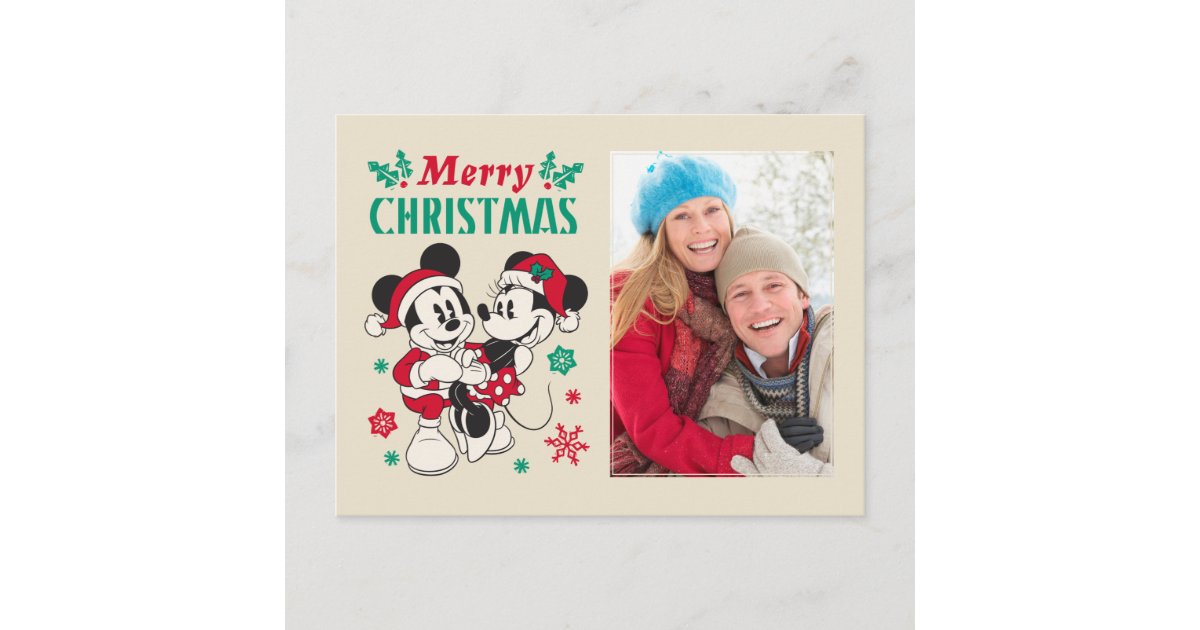 Vintage Mickey & Minnie | Warm & Cozy Postcard | Zazzle