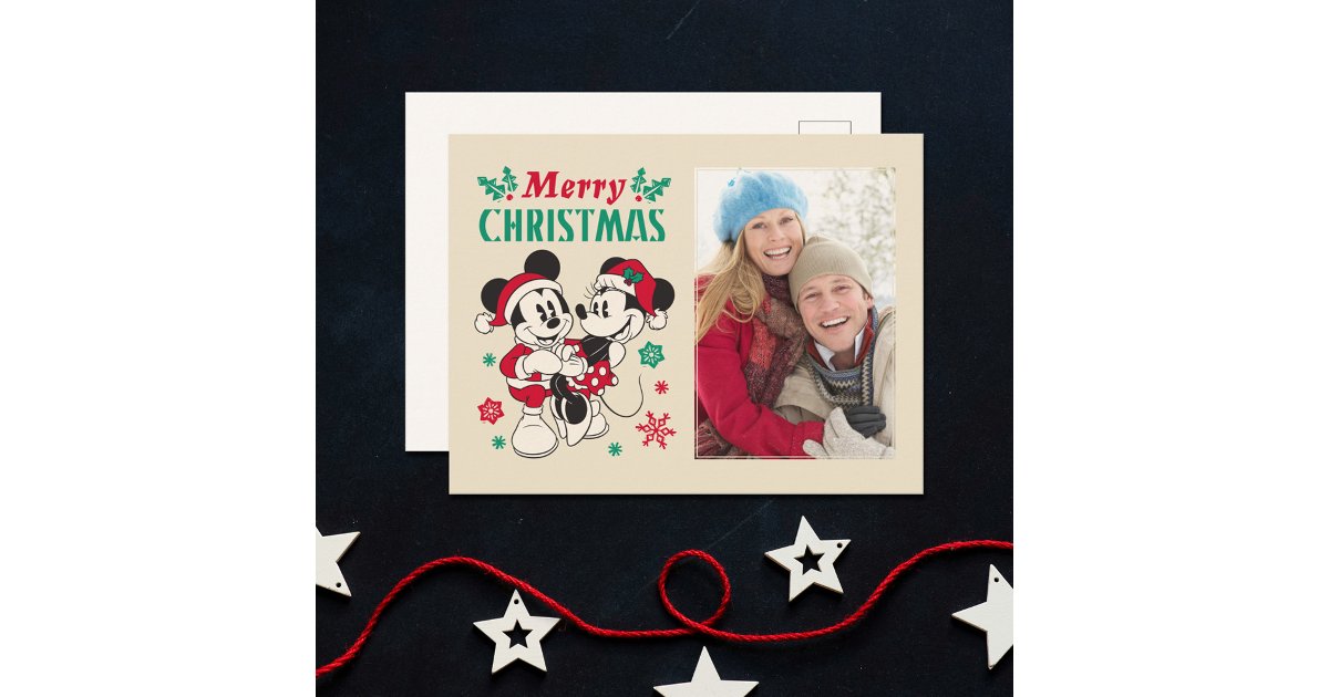 Vintage Mickey & Minnie | Warm & Cozy Postcard | Zazzle