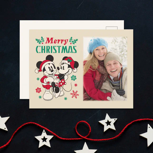 Vintage Mickey & Minnie | Warm & Cozy Postcard | Zazzle