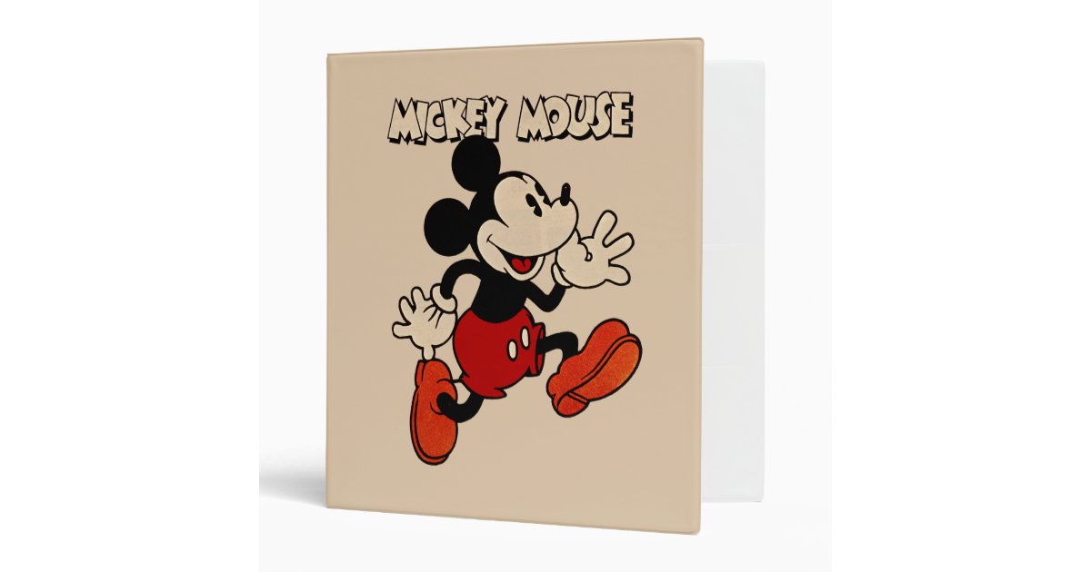 Vintage Mickey Mouse Binder | Zazzle