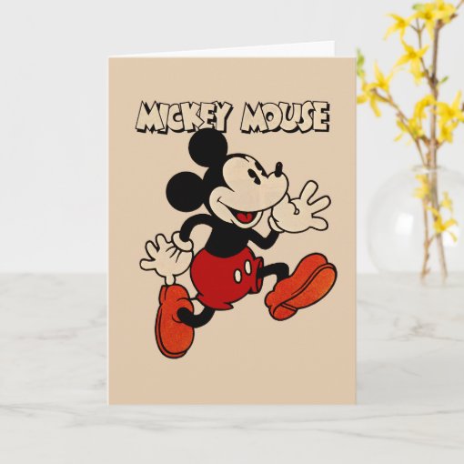 Vintage Mickey Mouse Card | Zazzle