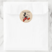 Vintage Mickey Mouse Classic Round Sticker | Zazzle