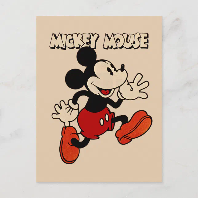 Vintage Mickey Mouse Postcard | Zazzle