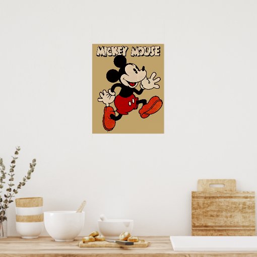 Vintage Mickey Mouse Poster | Zazzle