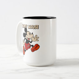 Vintage Mickey Mouse Two-Tone Coffee Mug | Zazzle