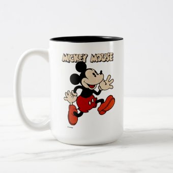 Vintage Mickey Mouse Two-Tone Coffee Mug | Zazzle