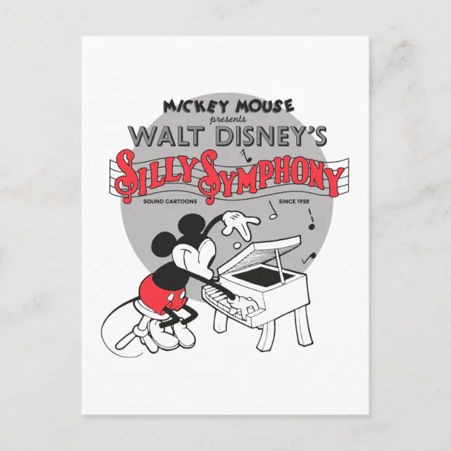 Vintage Mickey Silly Symphony Postcard | Zazzle